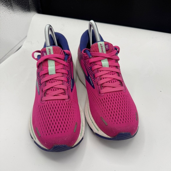 Brooks | Shoes | Brooks Pink Womens Ghost 4 Lace Up Athletic Running ...